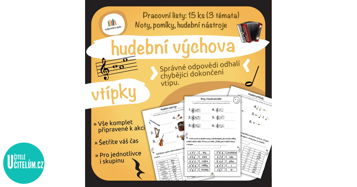 VTIPNÉ pracovní listy pro hudební výchovu - Hudební výchova | UčiteléUčitelům.cz